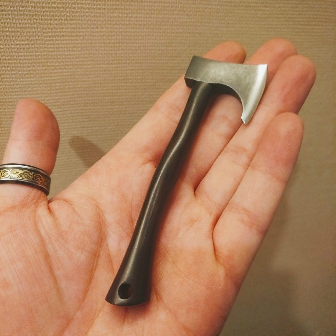 Mini Tomahawkminiature Pick Axe With Ebony Handle and 440 - Etsy