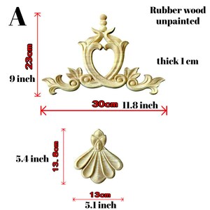 Door Trim Door Cover Wood Carved Applique, Decorative Wood Appliques ...