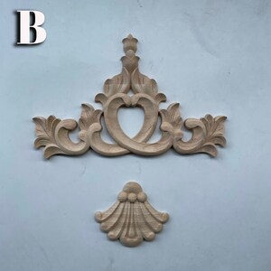 Door Trim Door Cover Wood Carved Applique, Decorative Wood Appliques ...