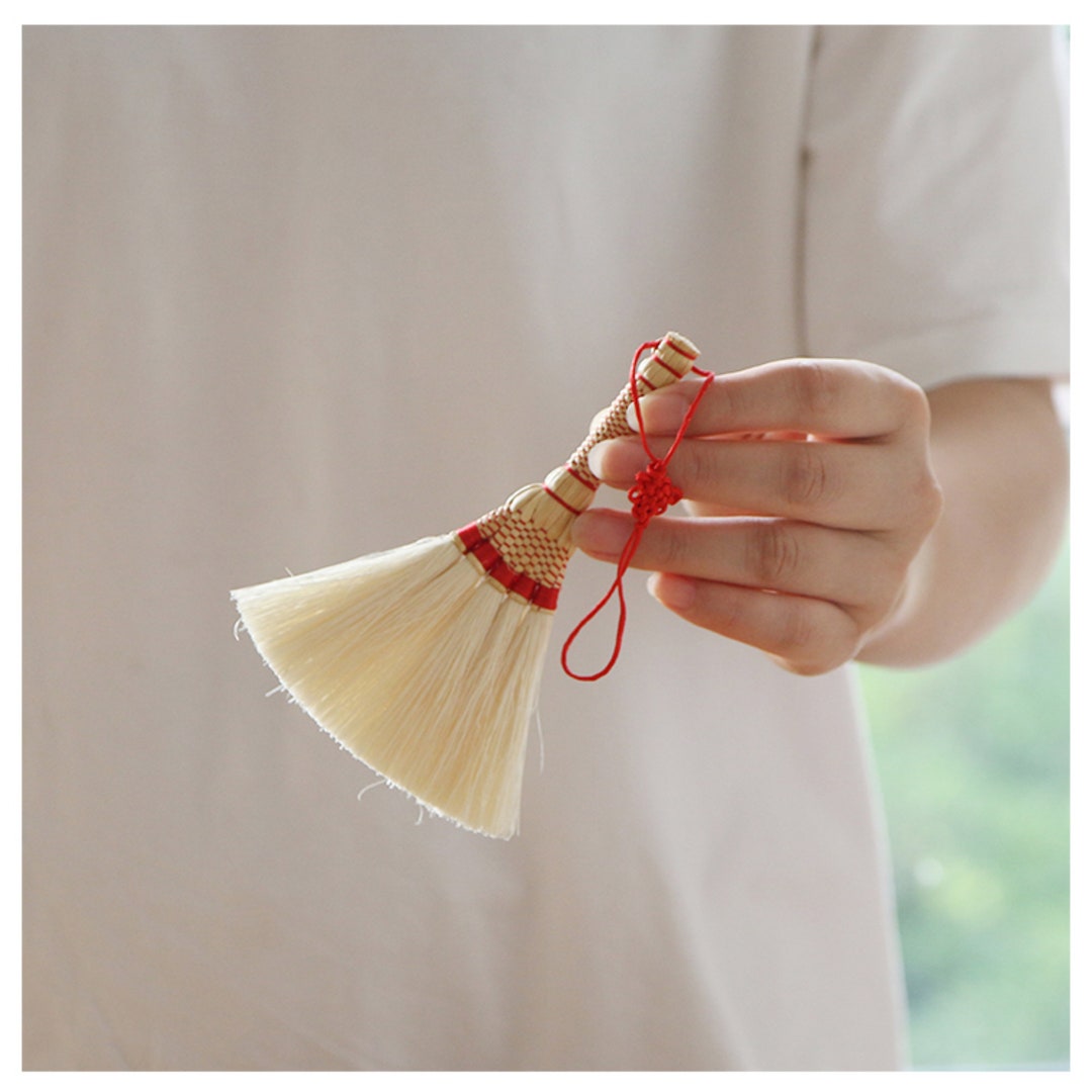 Flax Silk Small Broom Desktop Cleaning Decorative Pendant - Etsy