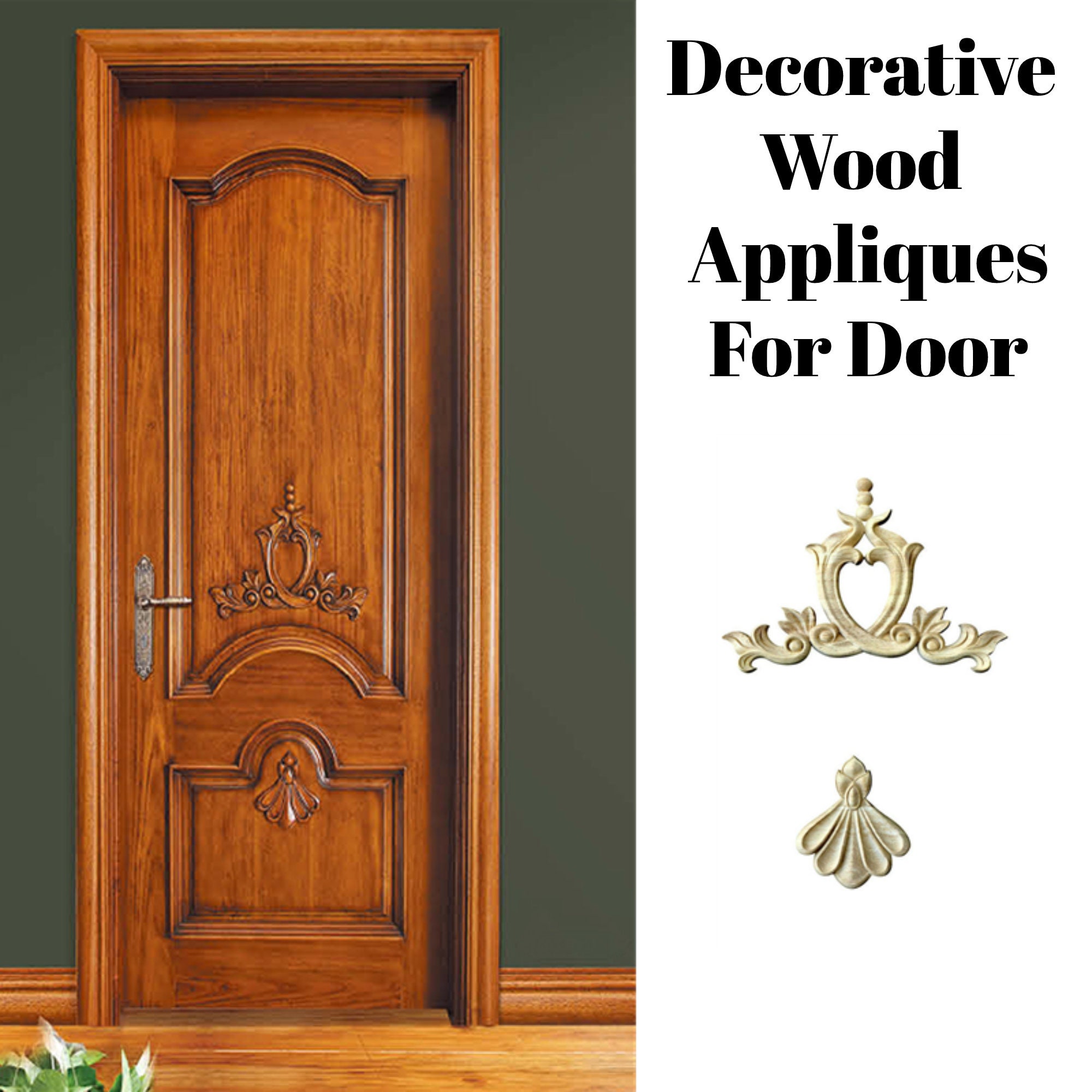 Door Trim Door Cover Wood Carved Applique Decorative Wood - Etsy