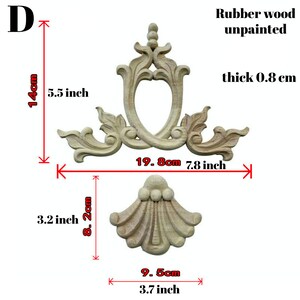 Door Trim Door Cover Wood Carved Applique, Decorative Wood Appliques ...