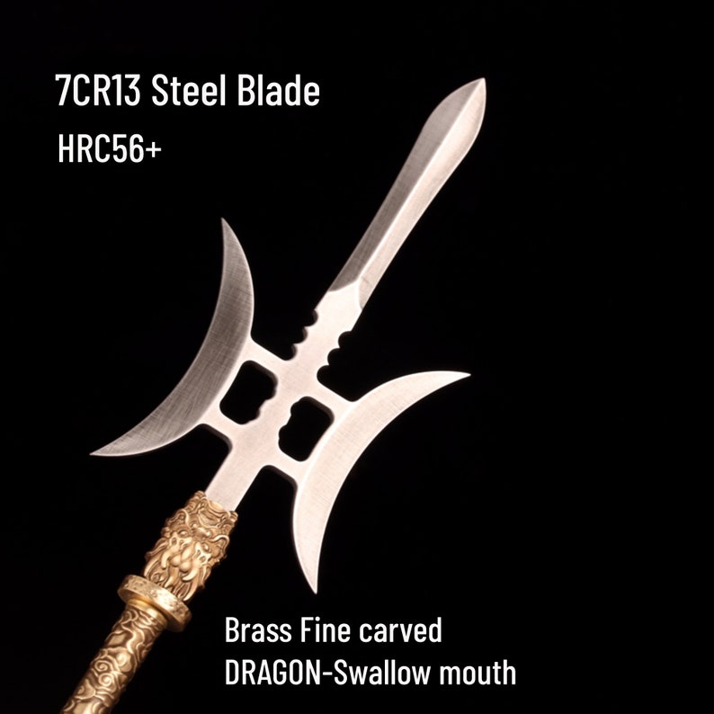 16.5l Chinese Fang Tian Ji Square Sky Double Halberd - Etsy New Zealand