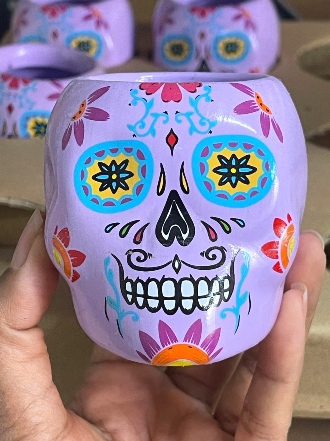 Halloween Planter Skull Planter Succulent/cactus Planter - Etsy