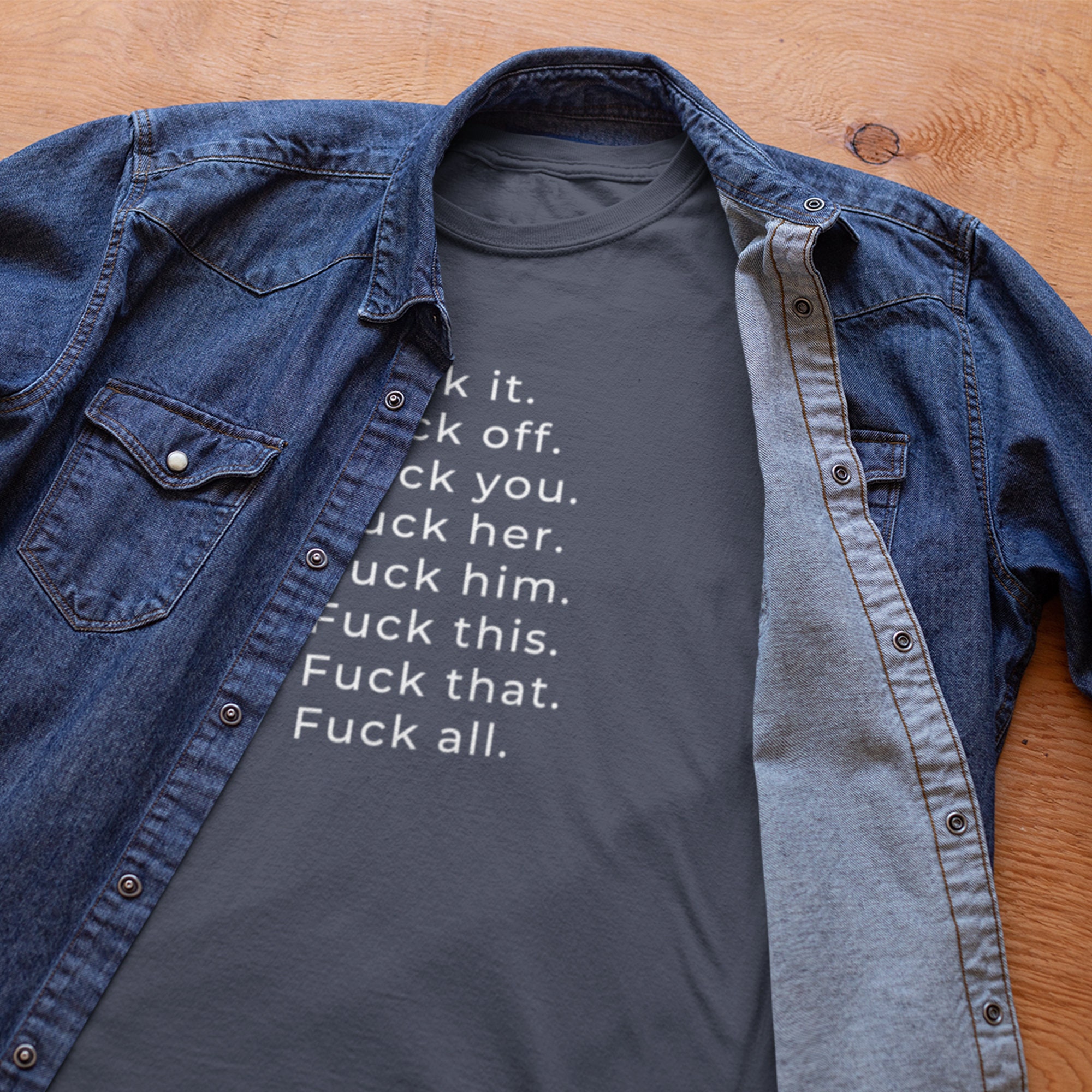 Fuck Off Fuck All Short Sleeve Uni Sex T Shirt Etsy