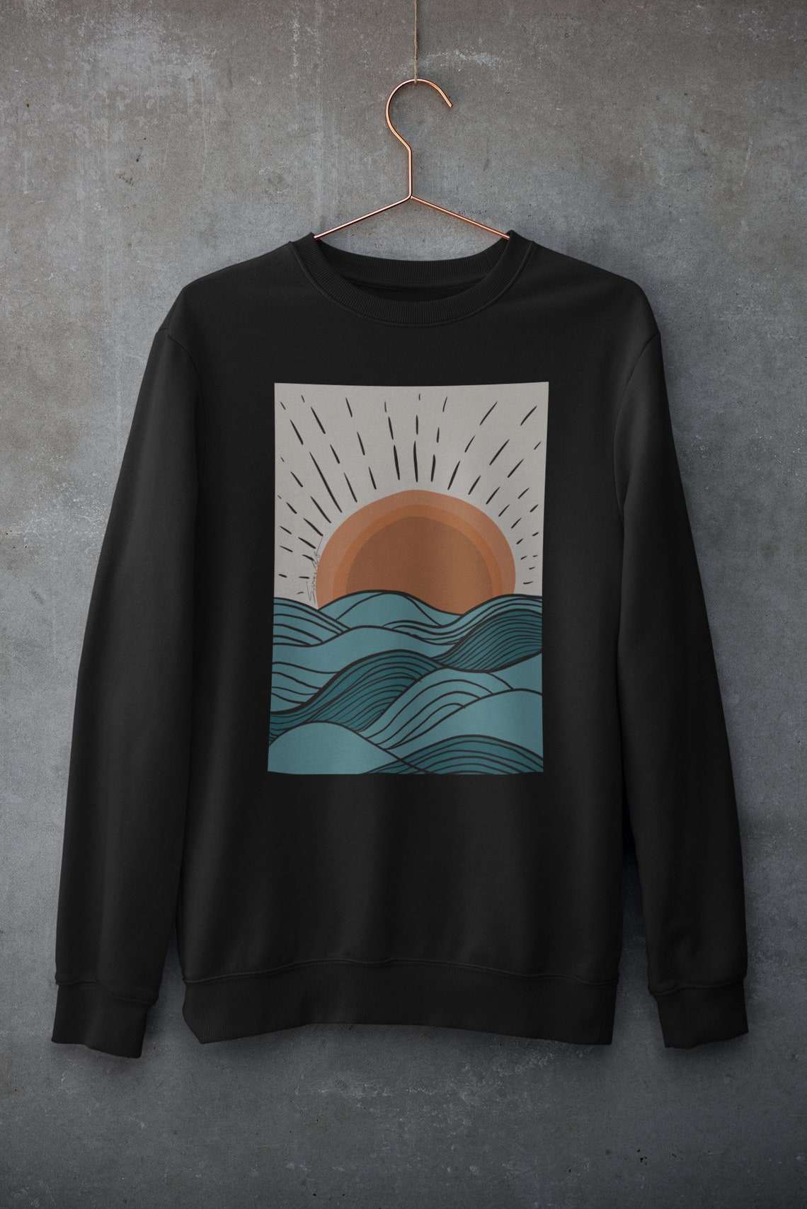 Art Sweatshirt Black or White Abstract Aesthetic Geometric | Etsy