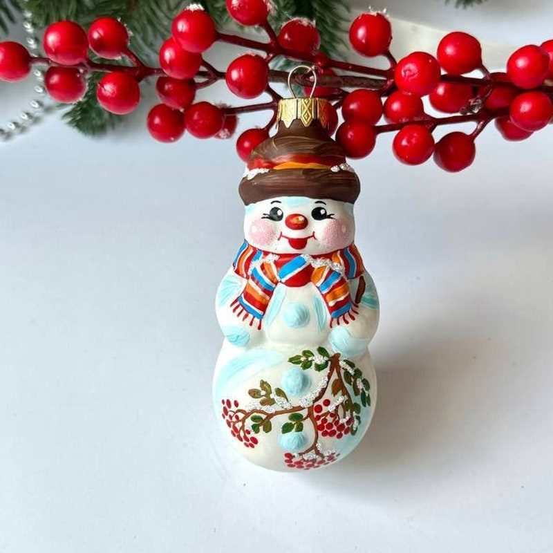 Snowman Glass - Etsy
