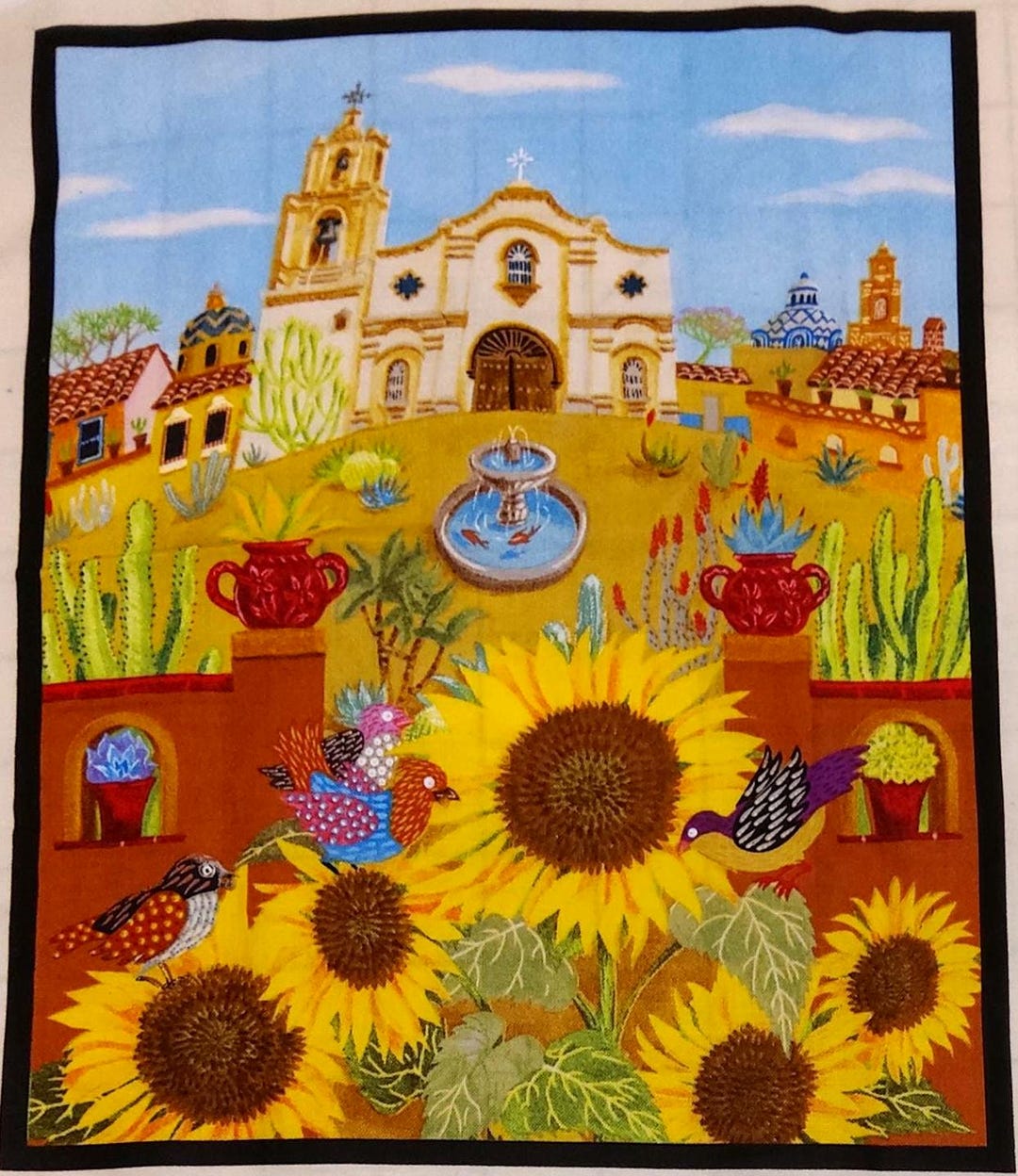 Fabric Panel SPANISH MISSION PANELS 11"x42" There Are 4 Colorful ...
