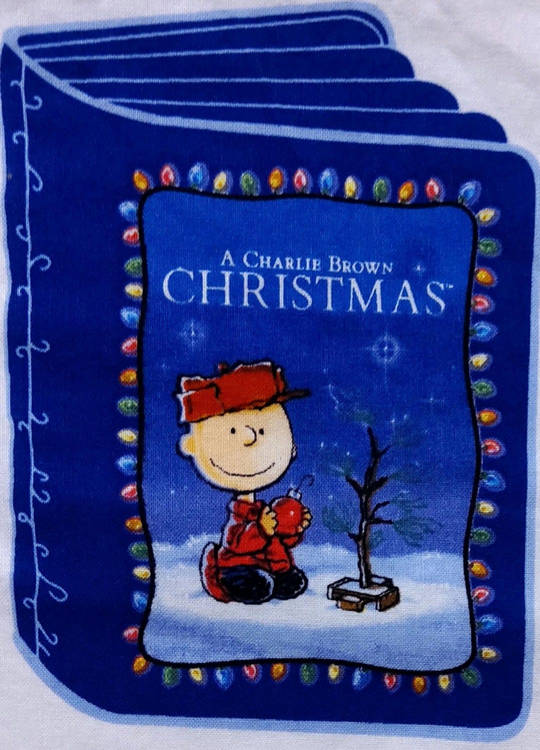 Fabric Panel CHARLIE BROWN CHRISTMAS Book to Make. Just Cut, Sew and ...