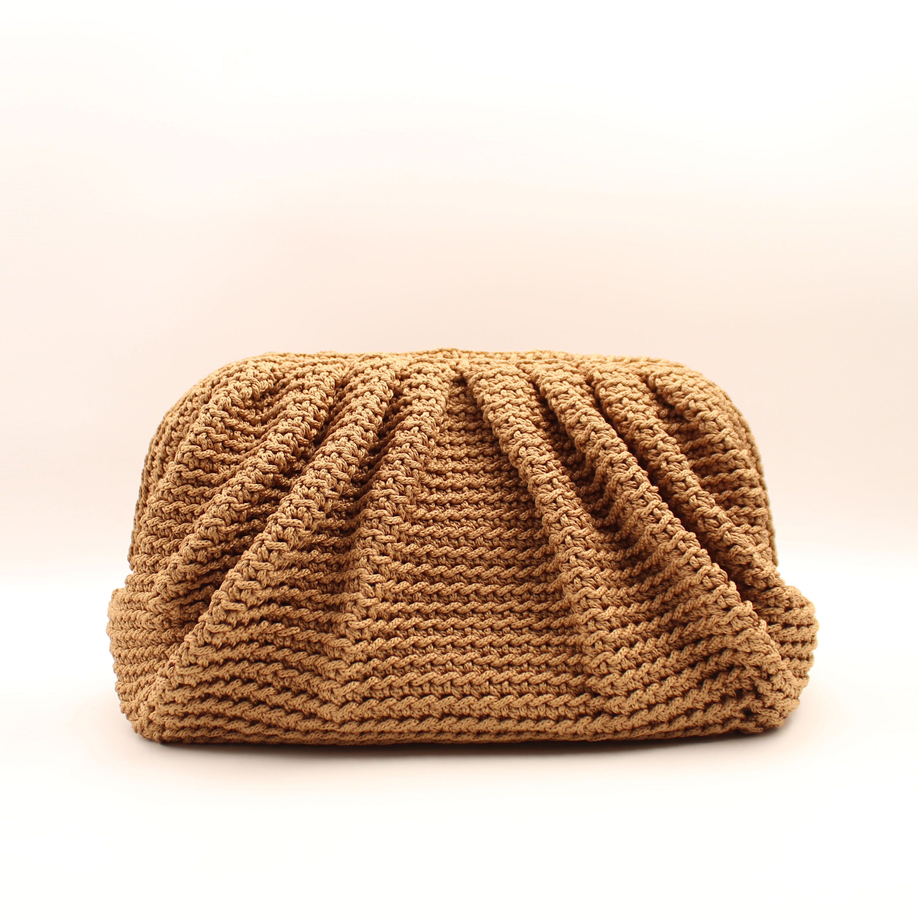 Camel Pouch Bag, Summer Crochet Handbag, Luxury Woven Handbag, Camel ...