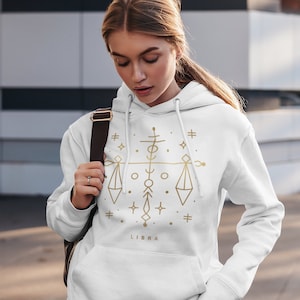 Libra Hoodie,libra Zodiac Gift ,constellation Sign Sweatshirt, Horoscope Sign Hoodie, Libra ...