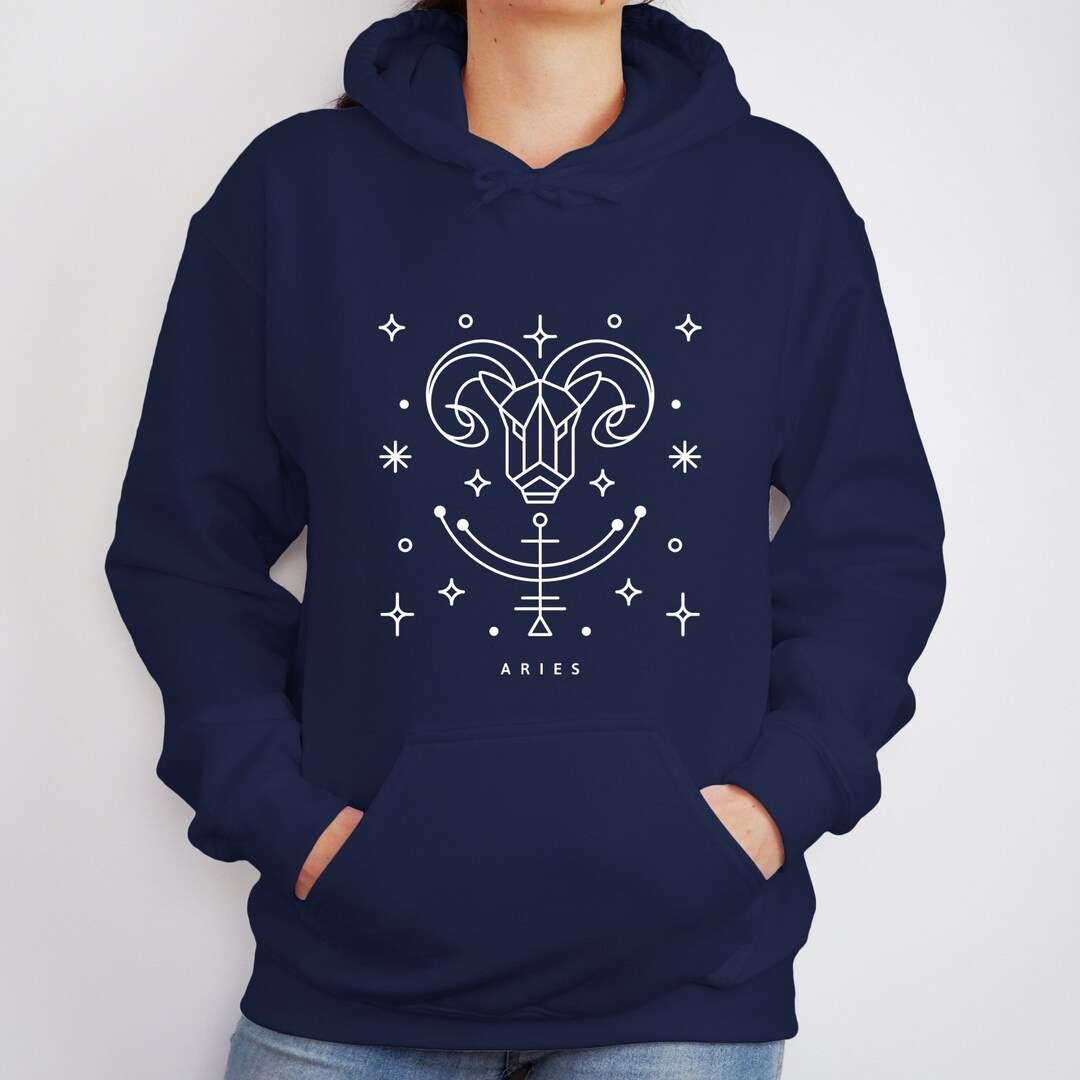 Aries Zodiac Hoodie Gifts Astrological Sign Aries Sweatshirt Birthday ...