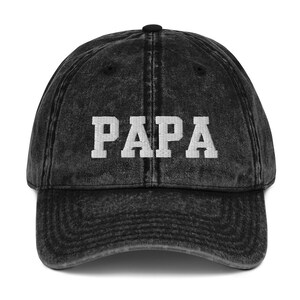 PAPA Embroidered Hat Dad Baseball Hat Vintage Pigment Dyed Low Profile ...
