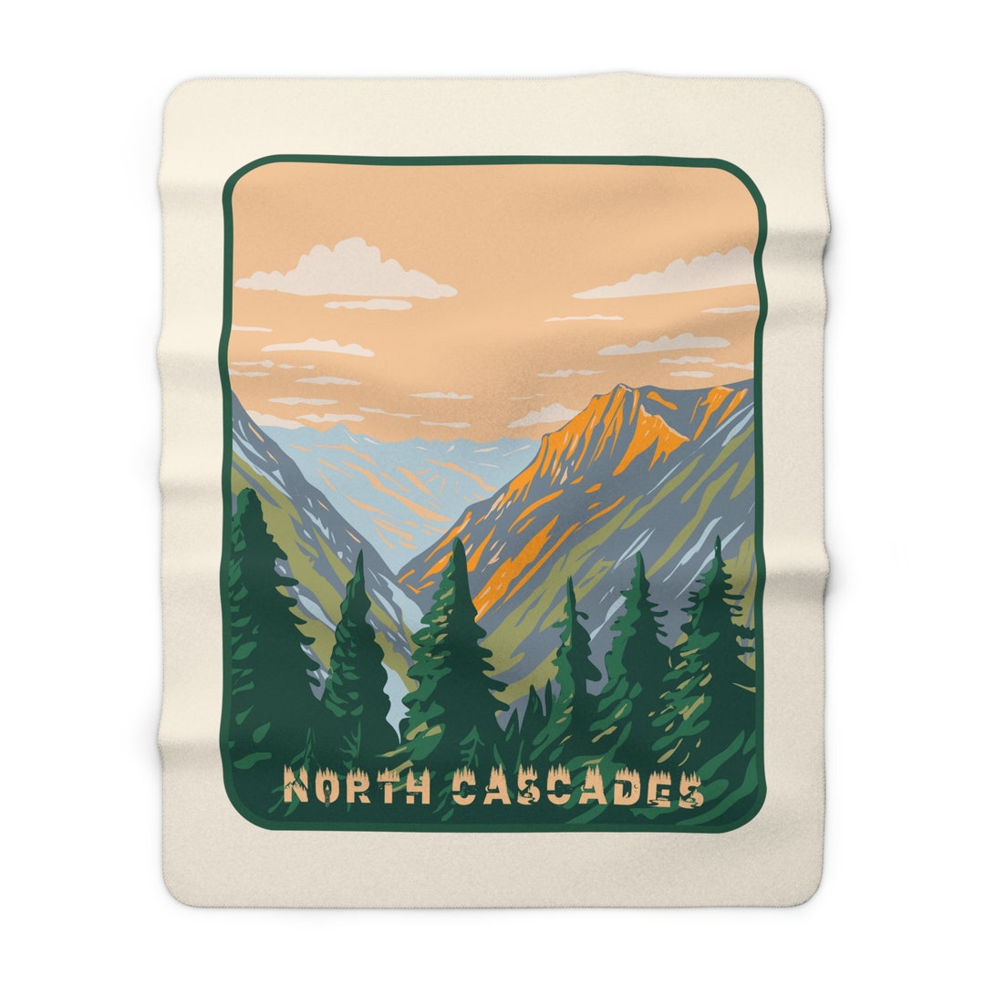 Nature Blanket North Cascades National Park Family Gifts for Hiker ...