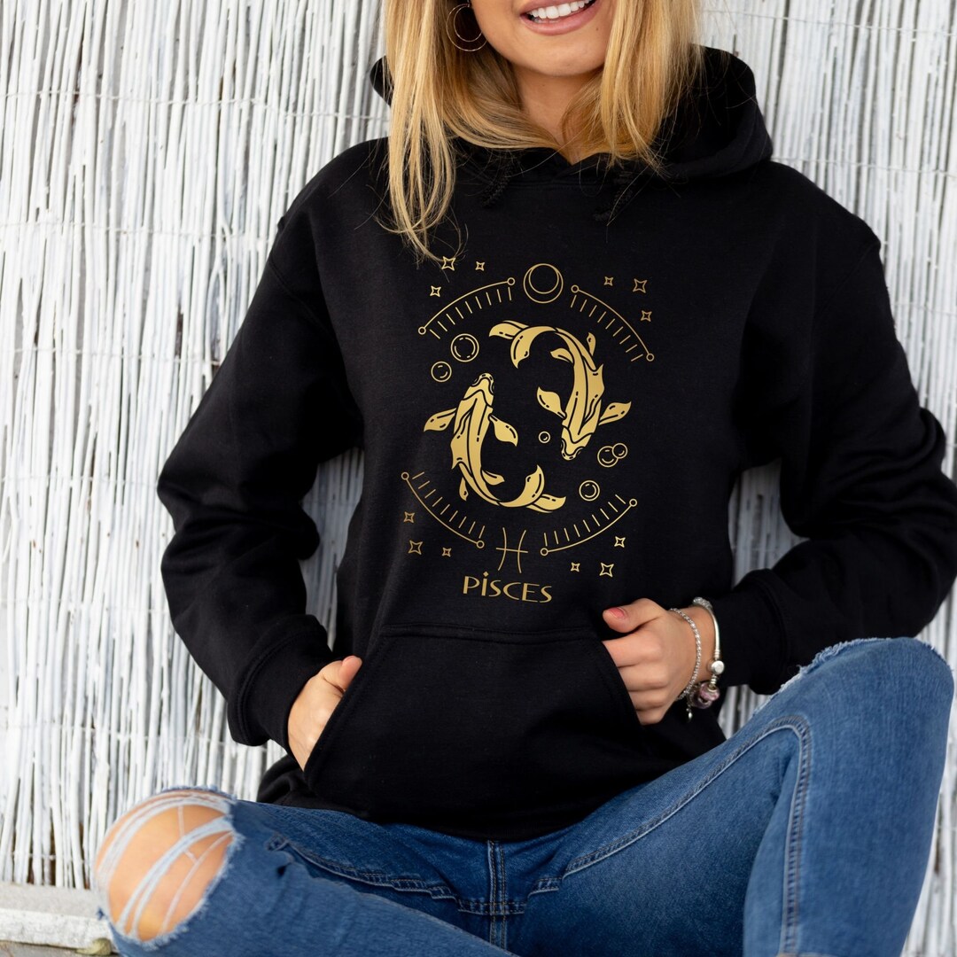 Pisces Zodiac Sign Hoodie Pisces Zodiac Astrology Gifts Pisces Birthday ...