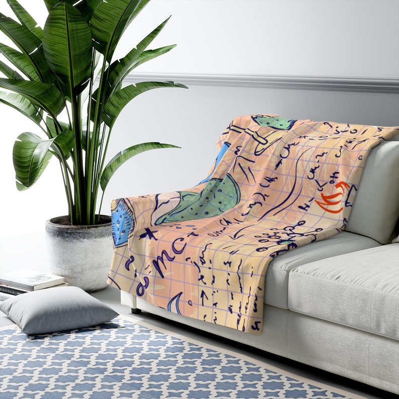 Science Blanket Scientist Gifts Vintage Science Lab Sherpa Fleece ...