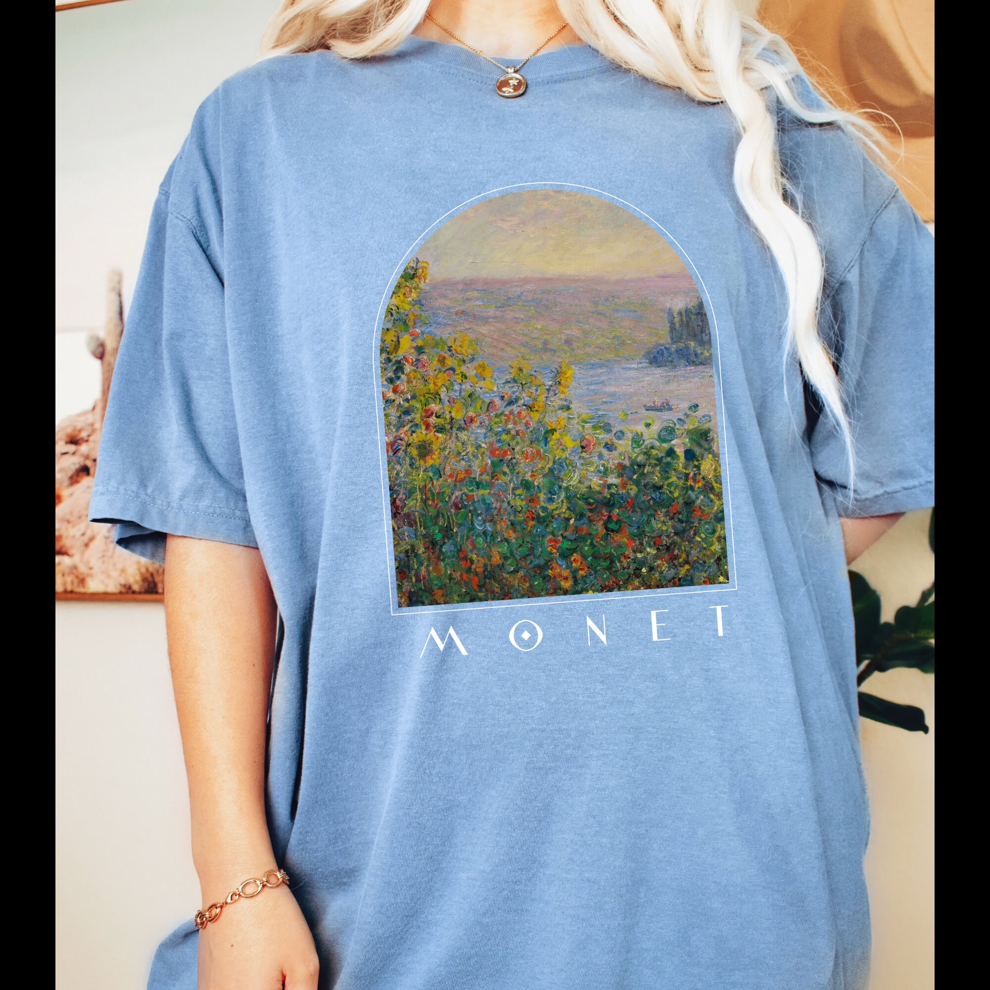 Monet Shirt Gifts Painting Collage Aesthetic Clothing - Etsy