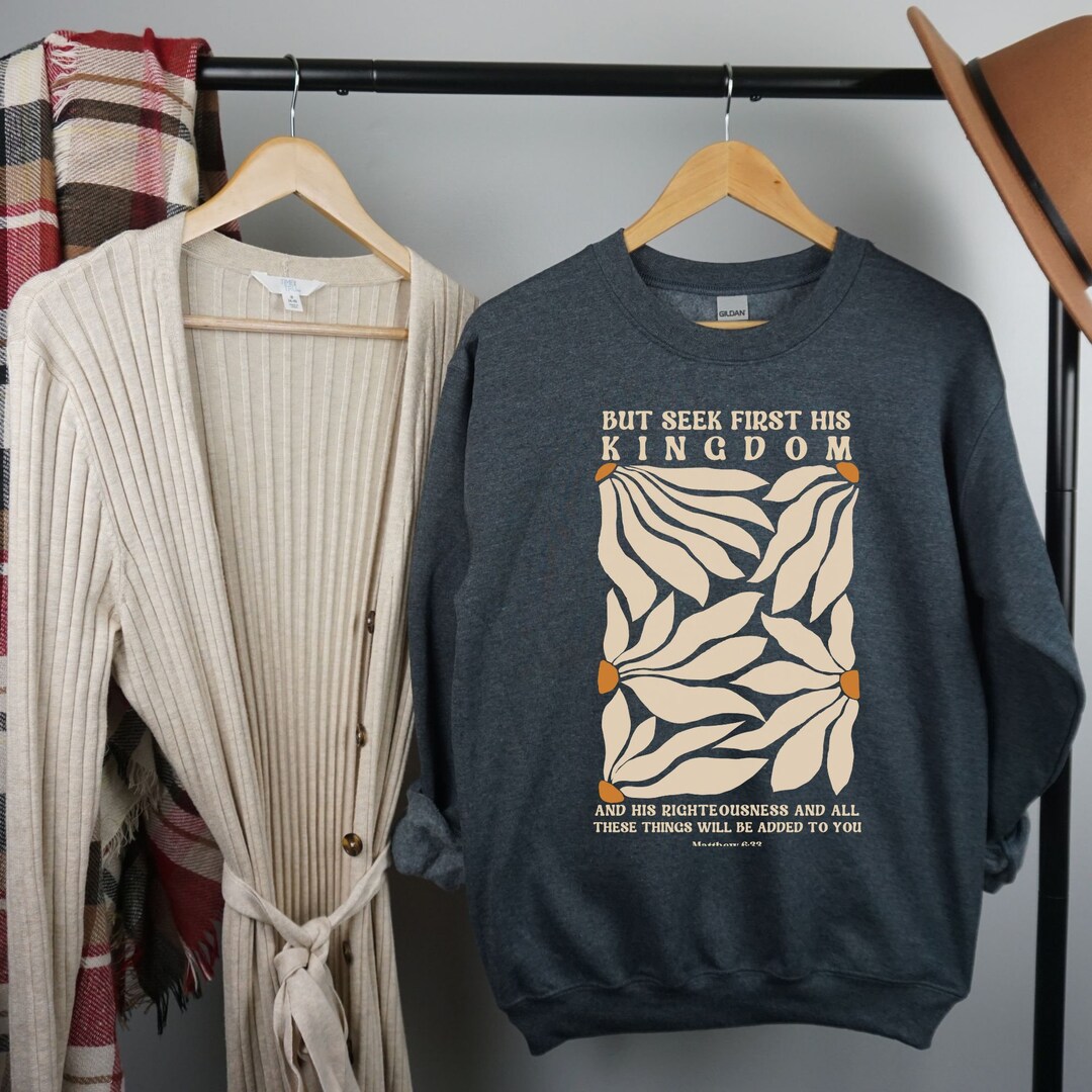 Christian Crewneck Sweatshirt Scripture Bible Verse Shirt Faith ...