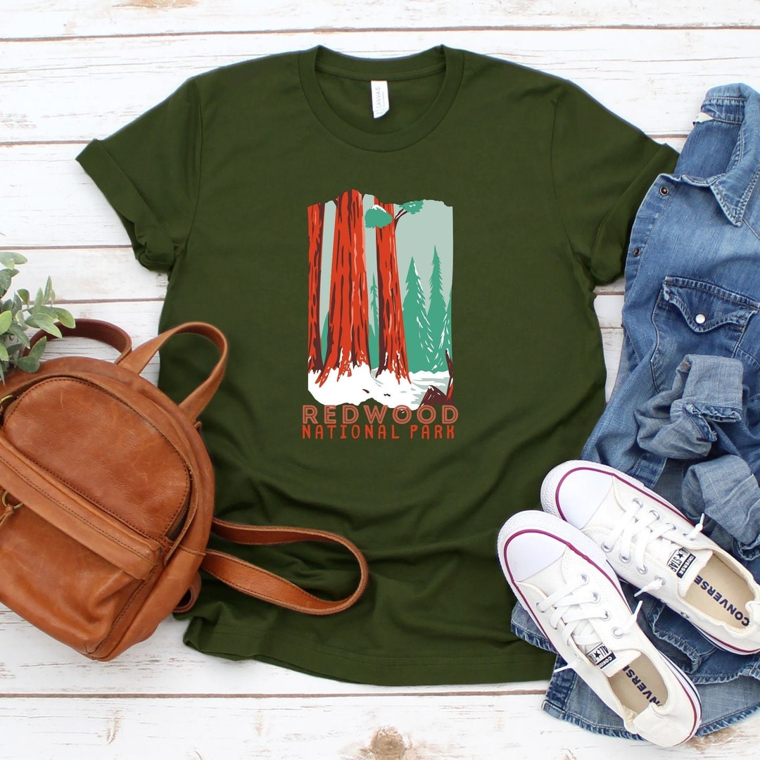 Redwood National Park California Vacation Shirt Hiking Tees Road Trip ...