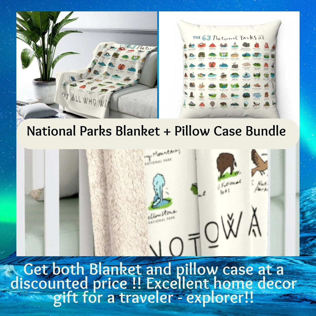 National Parks Gift Traveler Home Decor Gifts Blanket Pillow Case ...