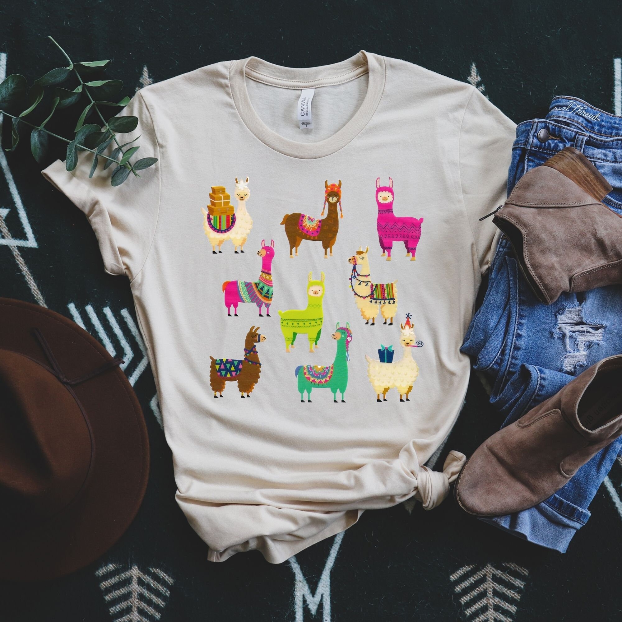 Llama Shirt Llama Gifts Alpaca Shirts Animal Lover Cute Trendy - Etsy