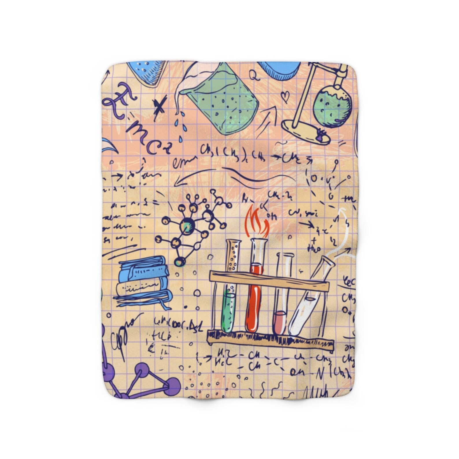 Science Blanket Scientist Gifts Vintage Science Lab Sherpa Fleece ...