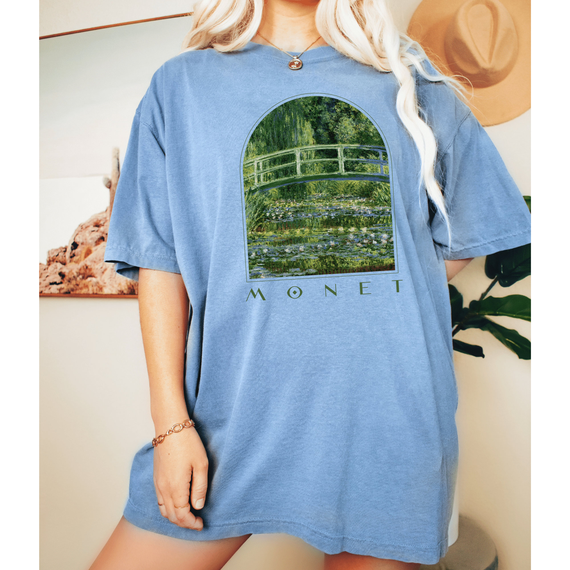 Claude Monet Shirt Vintage Floral Renaissance Shirt Oversized Tshirts ...