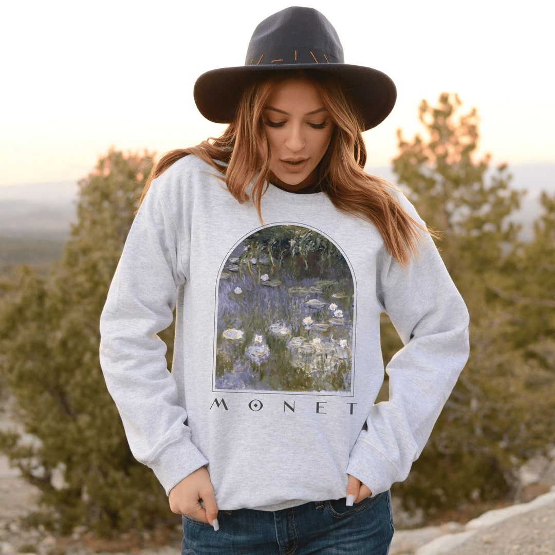 Claude Monet Sweatshirt Aesthetic Vintage Crewneck Van Gogh Renaissance ...