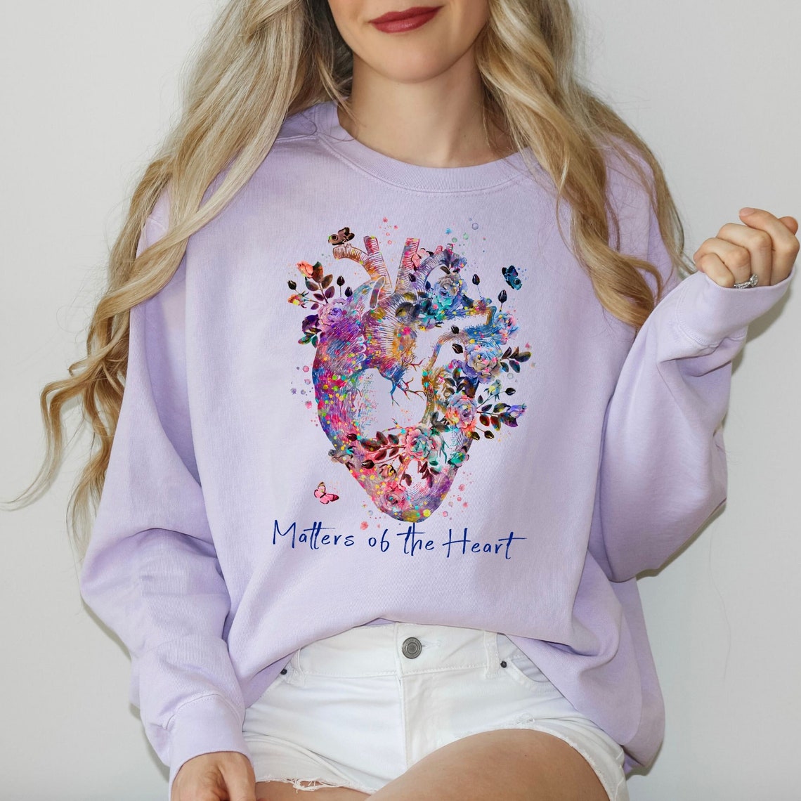 Heart Sweatshirt Cardiologist Dr Nurse Crewneck Sweatshirt Cardio ...