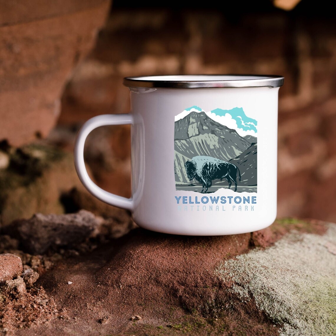 Yellowstone National Park Mug Gift for Men Camper Mug Camp | Etsy