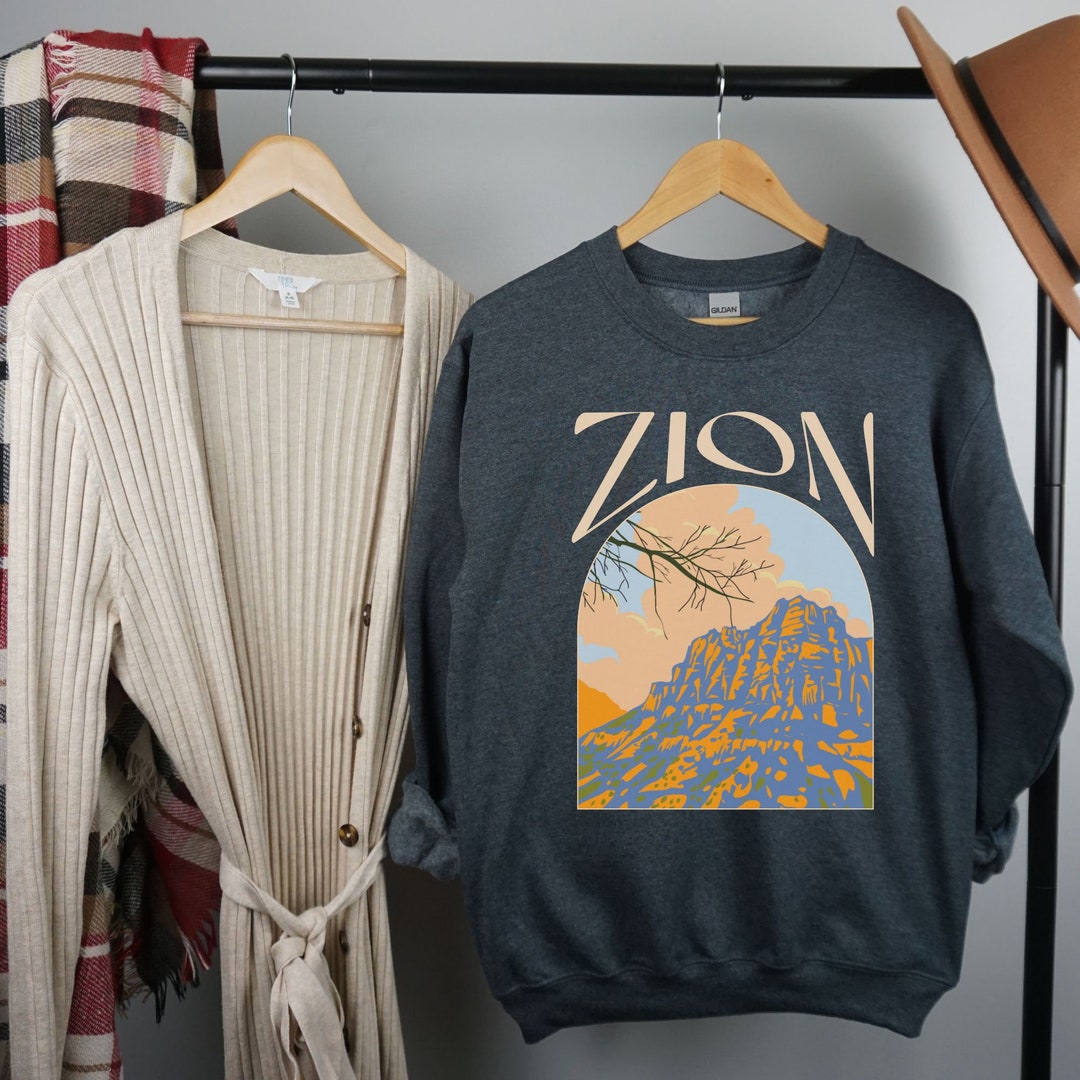 Zion Sweatshirt Zion National Park Crewneck Sweatshirt Camp Camping ...