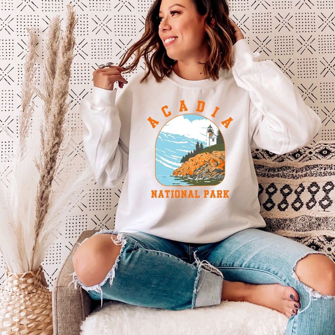 ACADIA Sweatshirt Acadia National Park Shirt Gifts Maine Bar Harbor ...