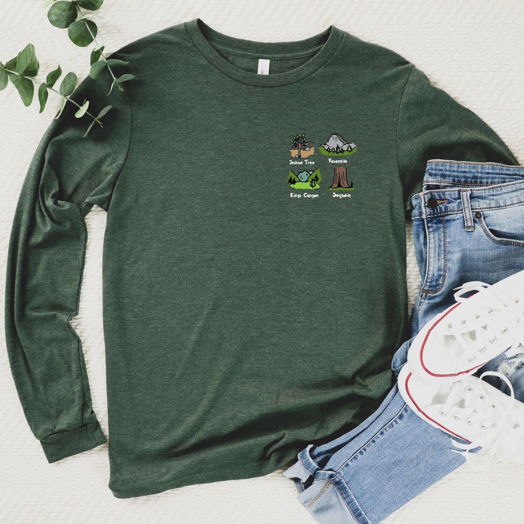 National Parks Long Sleeve Shirt Joshua Tree Yosemite Kings Canyon ...