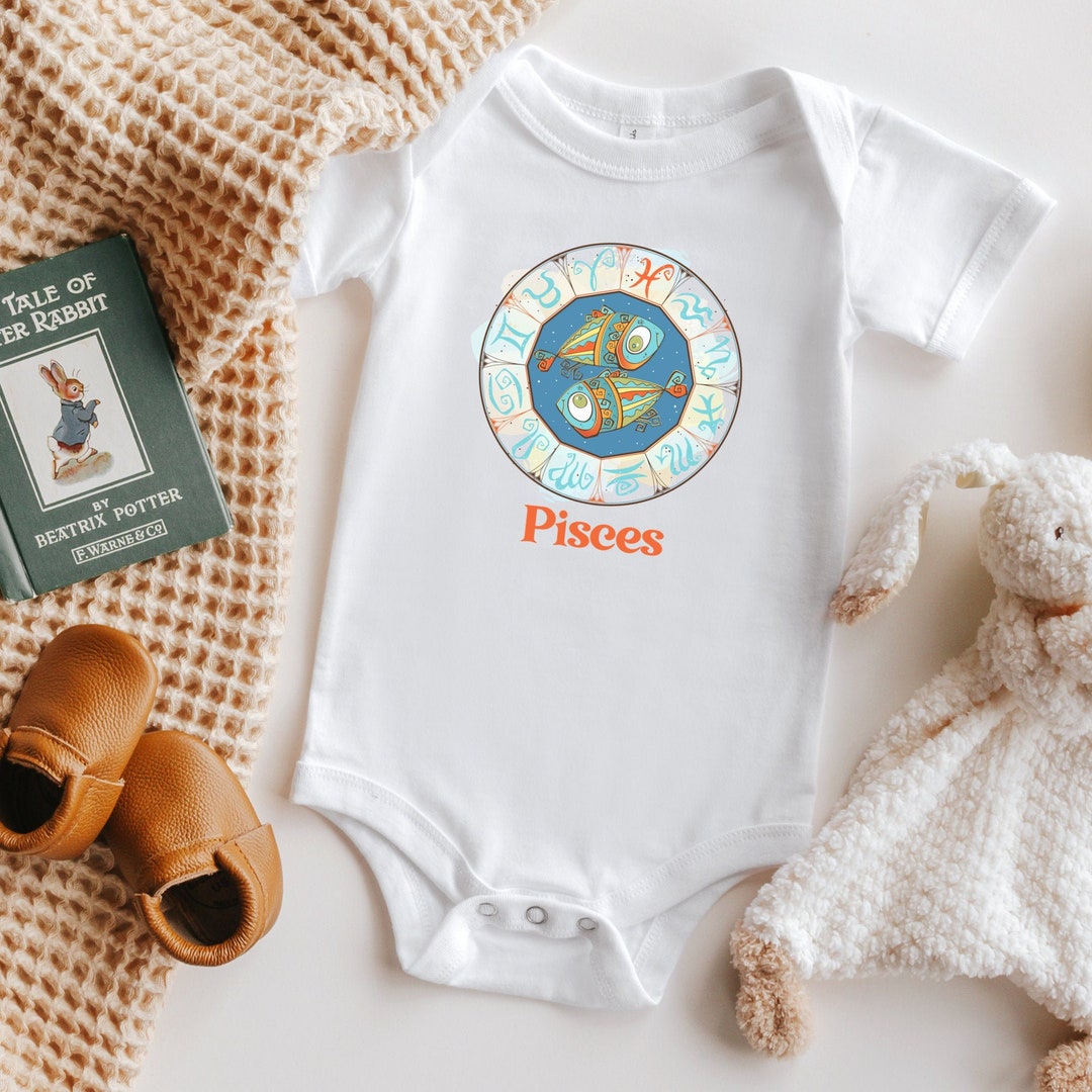 PISCES BABY KIDS Gift Pisces Bodysuit Baby Zodiac Sign Gift Pisces ...