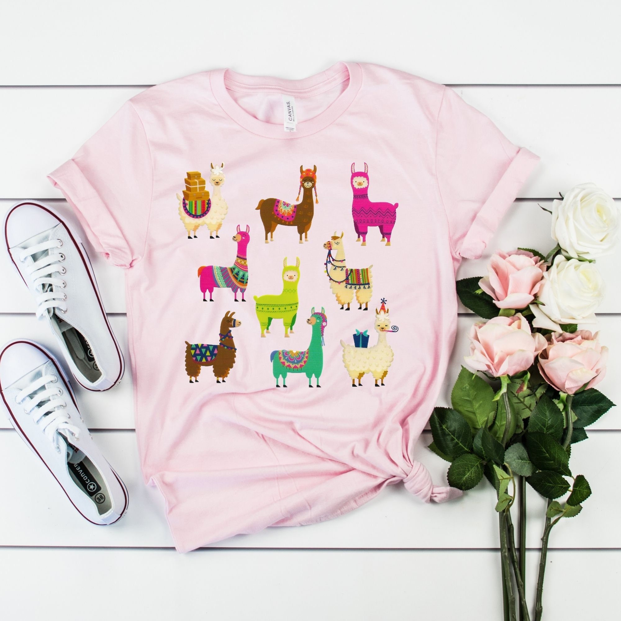 Llama Shirt Llama Gifts Alpaca Shirts Animal Lover Cute Trendy Summer ...