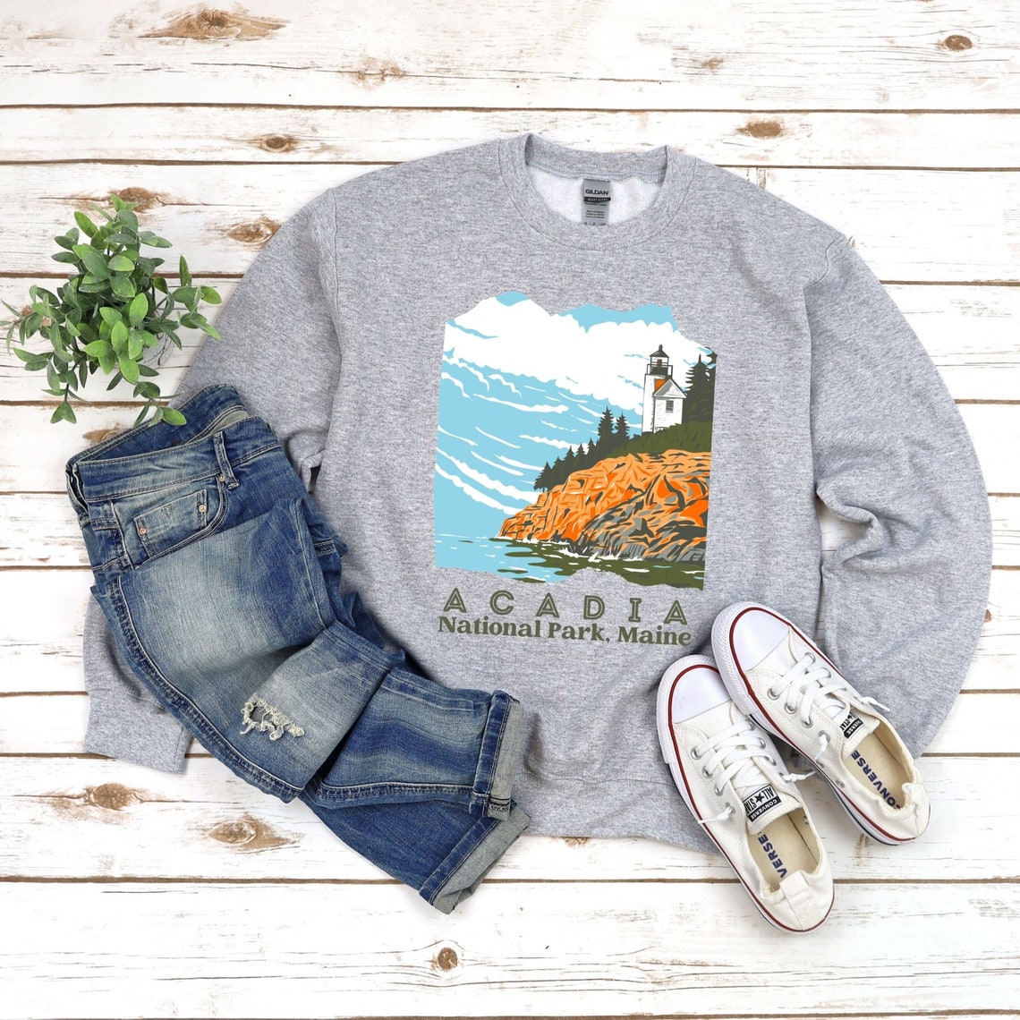 ACADIA Sweatshirt National Park Shirt Maine Sweatshirt Sweater - Etsy