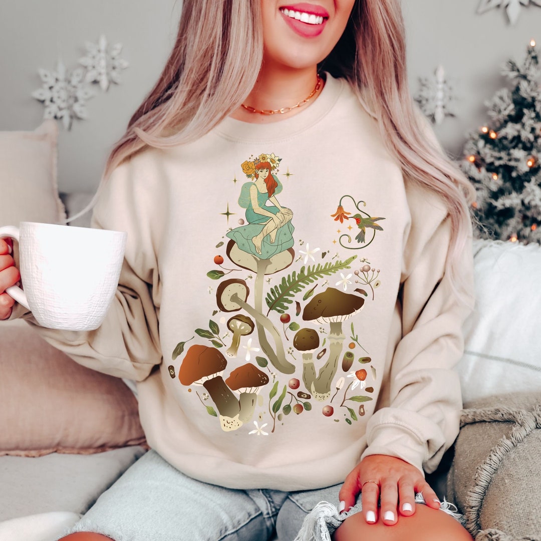 Cottagecore Fairycore Sweatshirt Goblincore Mushroom Shirt Grunge ...