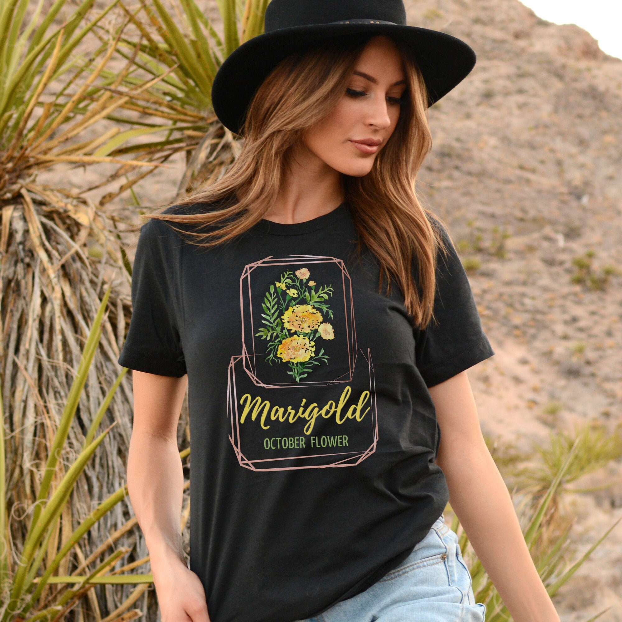 Spring Clothing BIRTH MONTH FLOWER Shirt October Birthday | Etsy