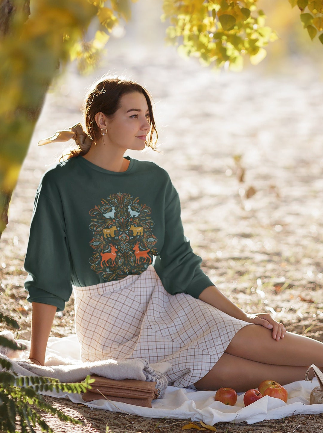 Cottagecore Sweater Scandinavian Cottage Core Sweatshirt Hygge Folkart ...