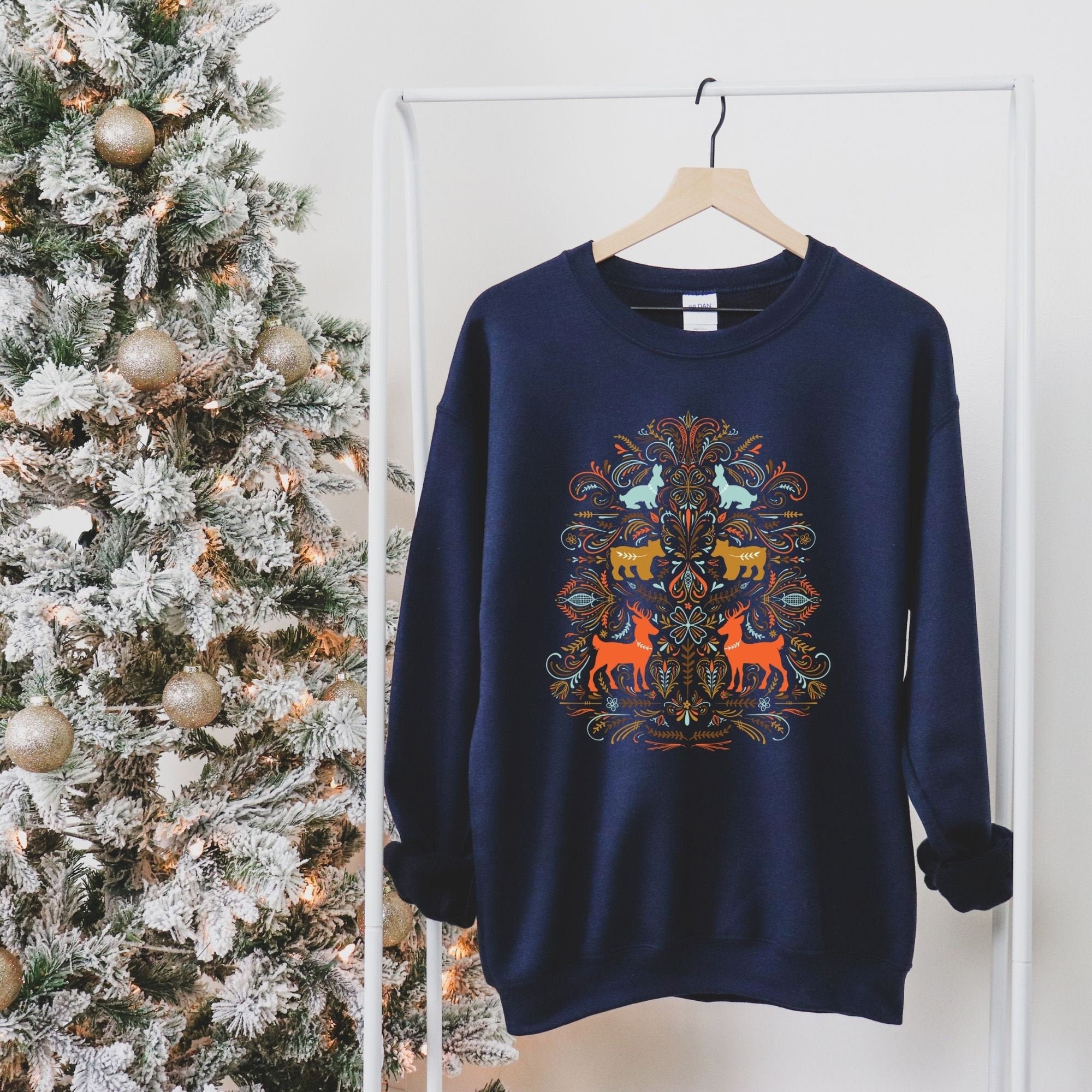 Cottagecore Sweater Scandinavian Cottage Core Sweatshirt Hygge Folkart ...