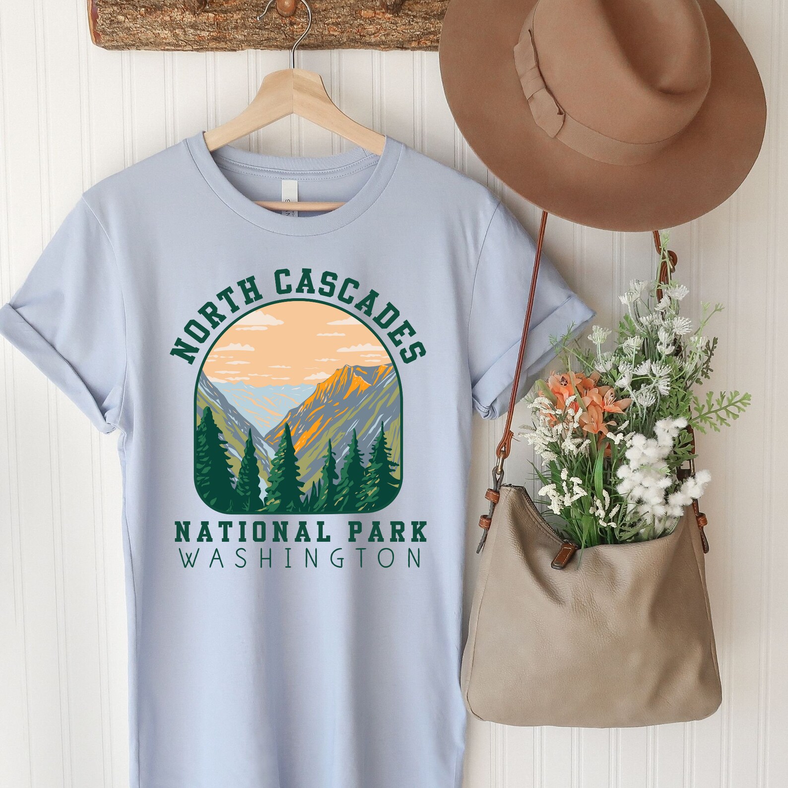 North Cascades National Park Shirt Washington National Parks Retro ...