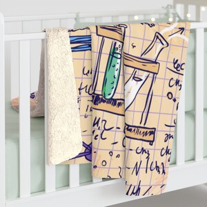 Science Blanket Scientist Gifts Vintage Science Lab Sherpa Fleece ...