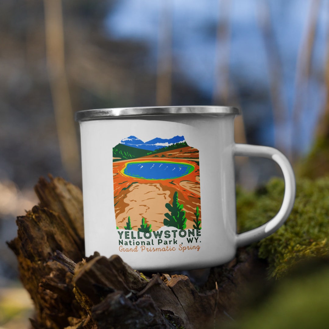 Yellowstone National Park Mug Yellowstone Gifts Enamel Camping Mug ...