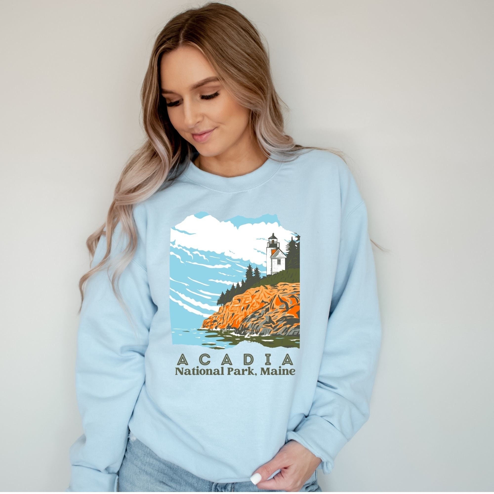Acadia Sweatshirt Acadia National Park Shirt Vintage Maine Vacation ...