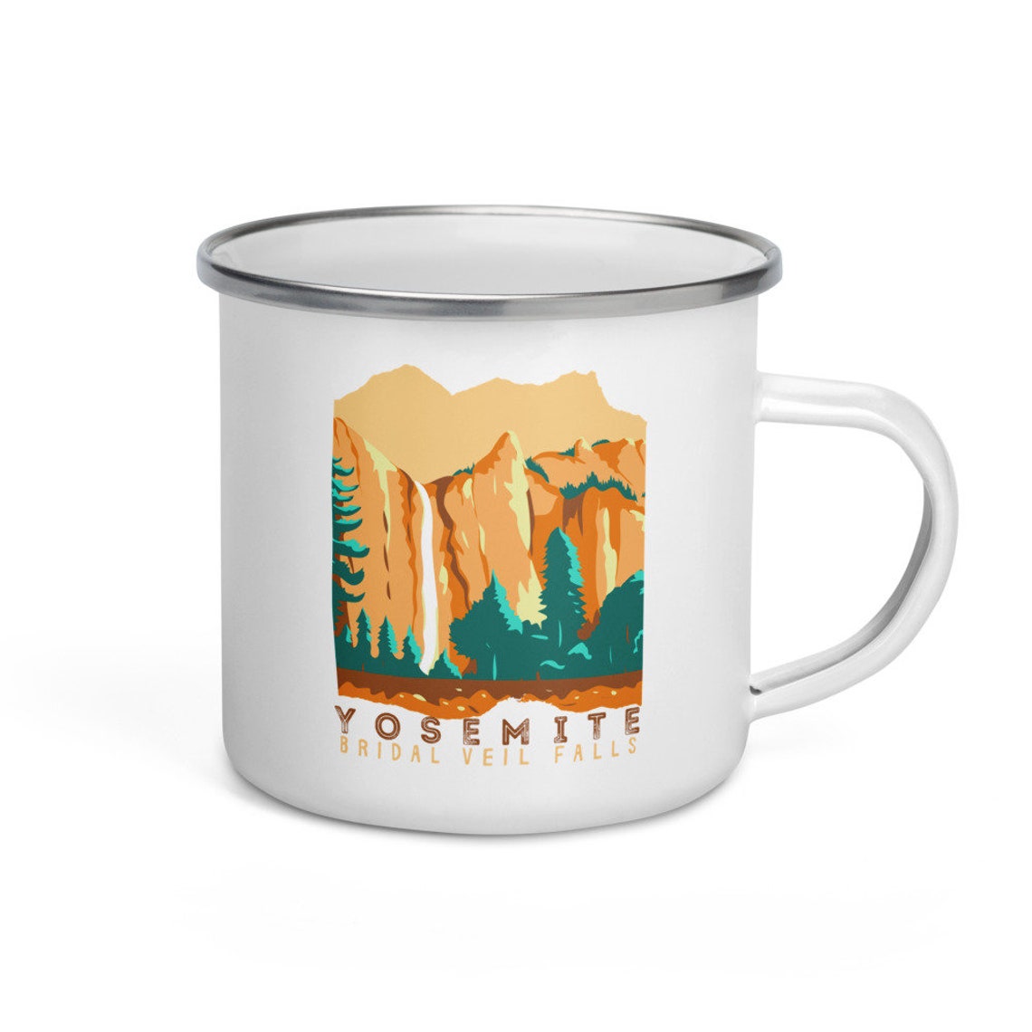 Yosemite National Park Mug Yosemite Gifts Enamel Camping Mug Campfire ...