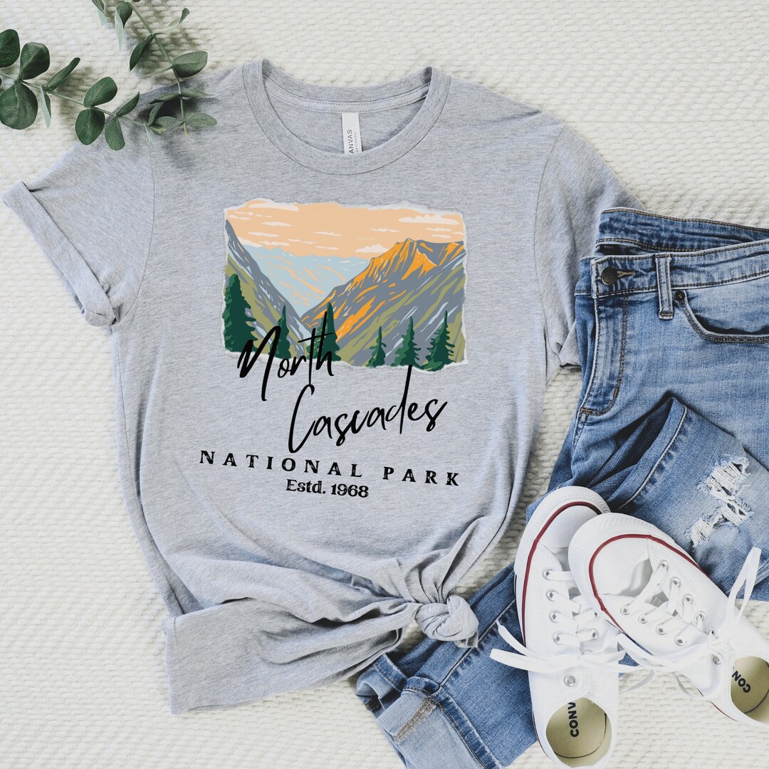 North Cascades National Park Shirt Nature Hiking Tee Mountains Camping ...