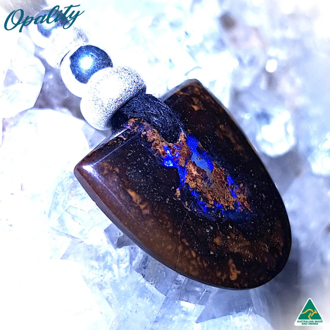 Yowah Nut Boulder Opal & 925 Double-sided Drilled Pendant - 15ct - Etsy