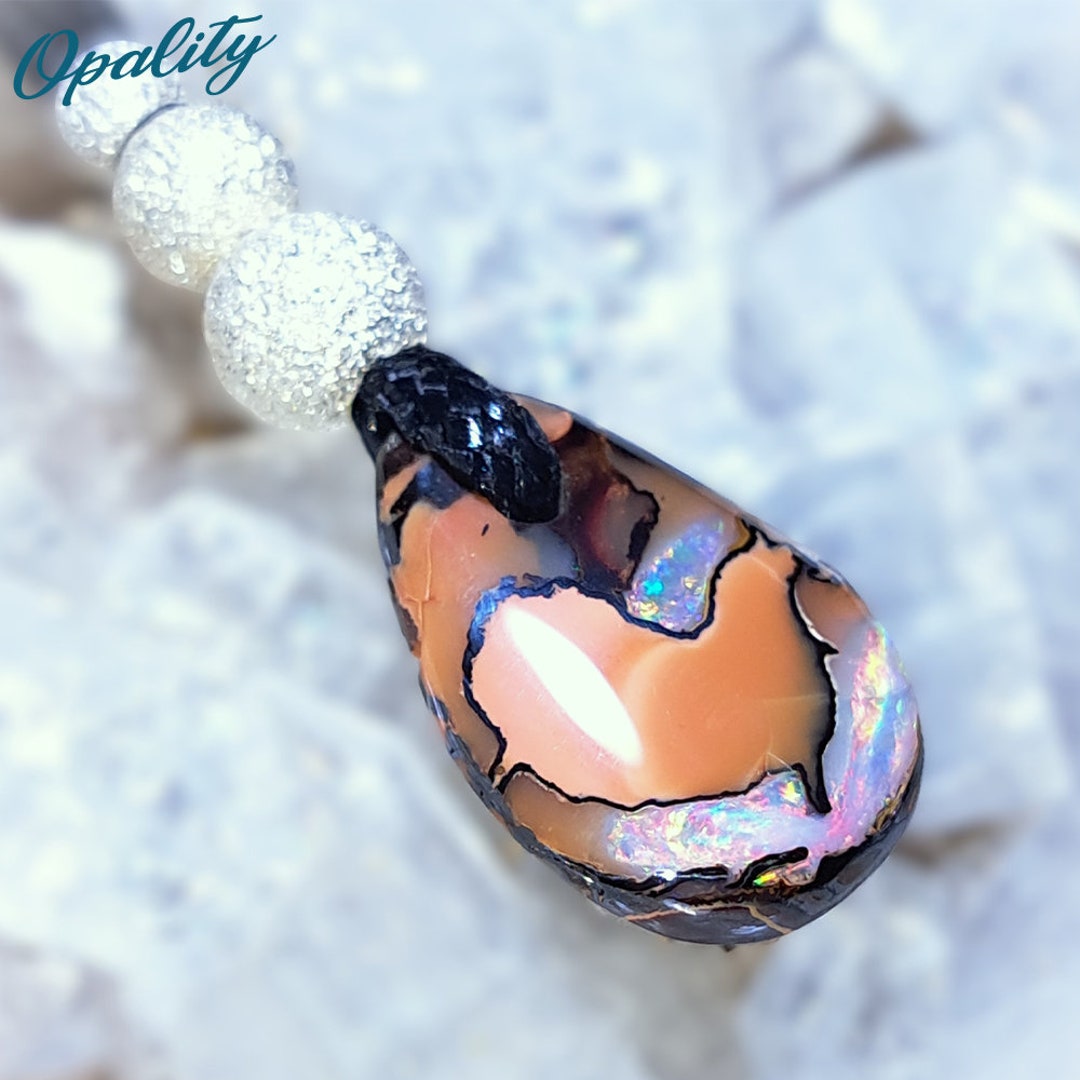 Boulder Opal Yowah Nut Opal & 925 Drilled Pendant - 4.3ct - Etsy
