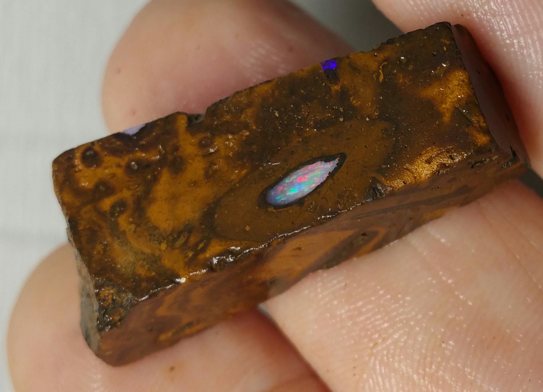 Materials Conglomerate Boulder Opal Rough Queensland 8g Jewelry ...