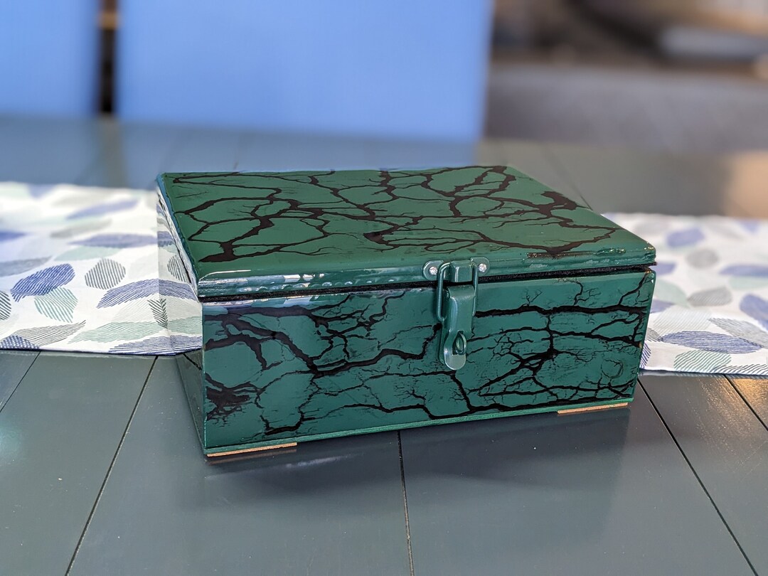 The STASH Box Series Emerald Stash Box With Customized Fractal Burns ...